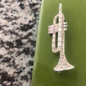 Jewelry | Vintage Gemmed Trumpet Pin | Poshmark